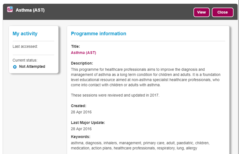 Applications, programmes, courses, learning paths and sessions - elfh ...