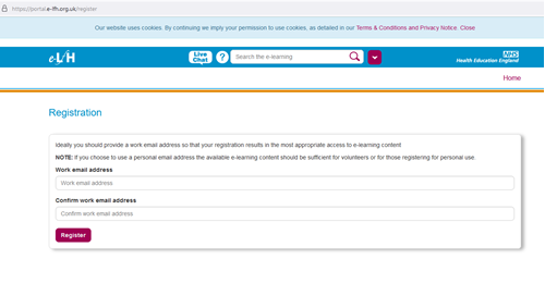 Registration - e-LfH Support